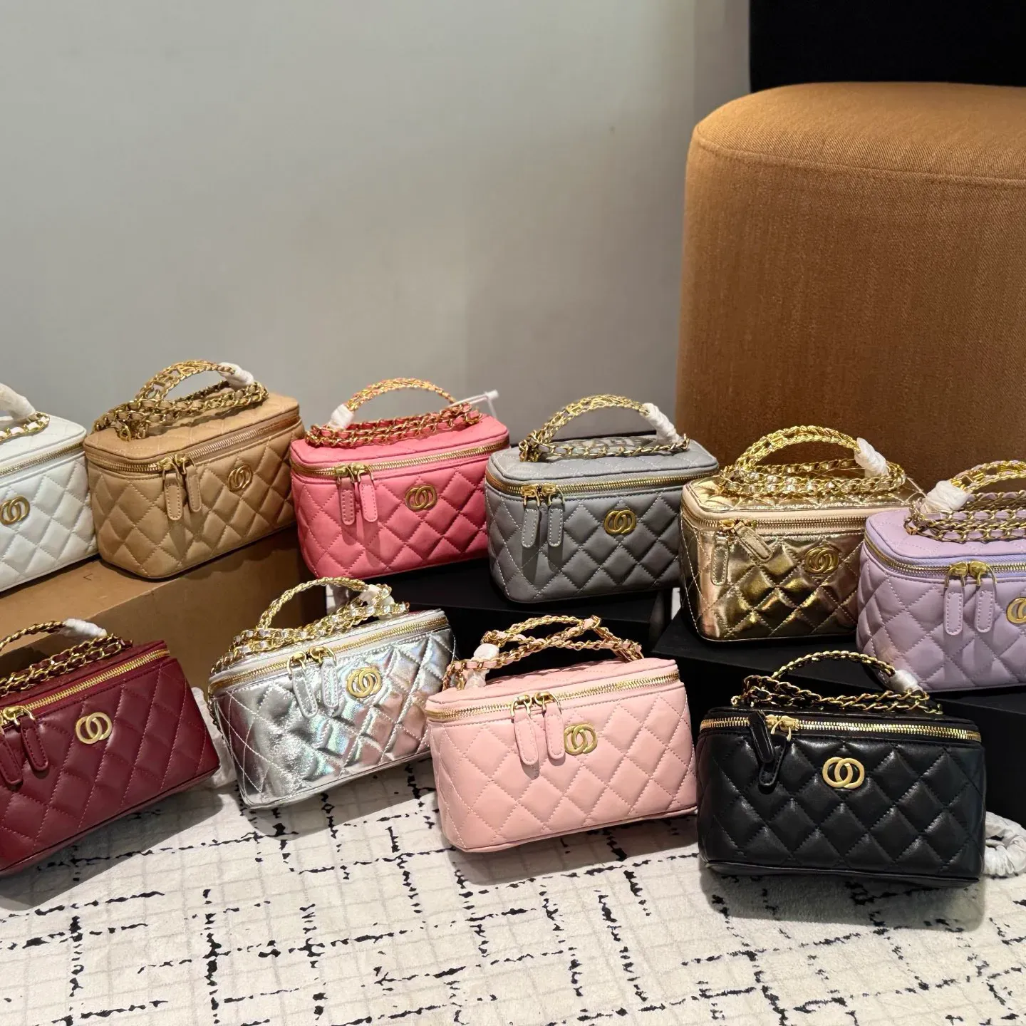 Mini Cosmetic Bag With Crossbody Strap, Small Designer Style Makeup Bag ...