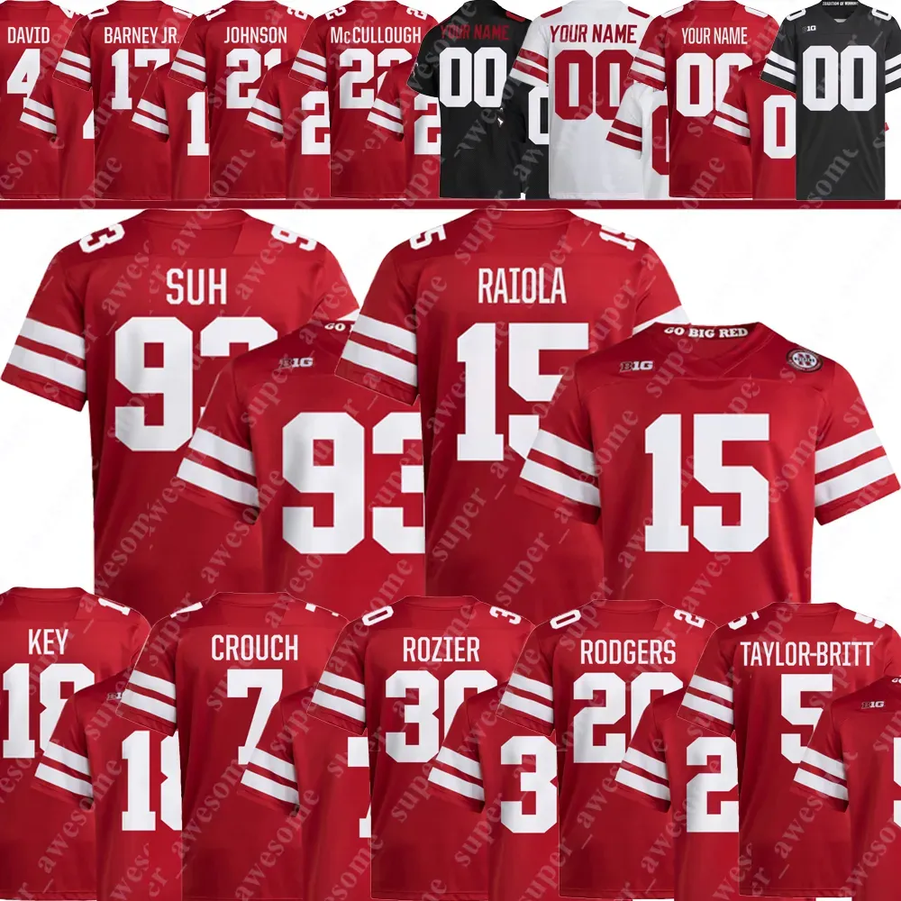 Nebraska Cornhuskers Football Jerseys Dylan Raiola, Emmett Johnson ...