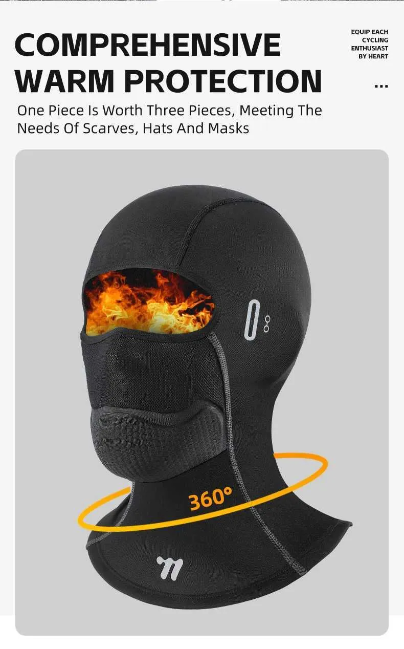 WEST BIKING Thermal Winter Cycling Mask Non-Woven Women Windproof ...