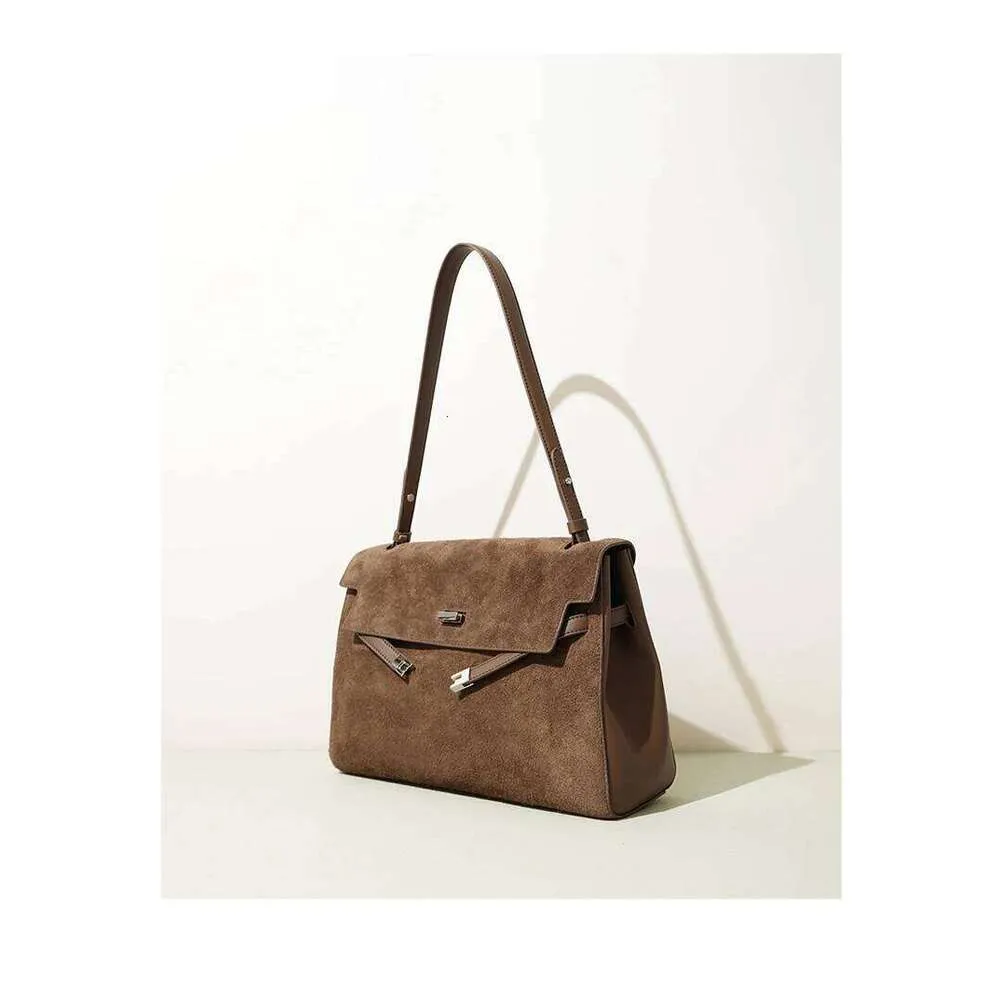 Suede Large-Capacity Messenger Hasp Closure Womens Crossbody Bag with ...