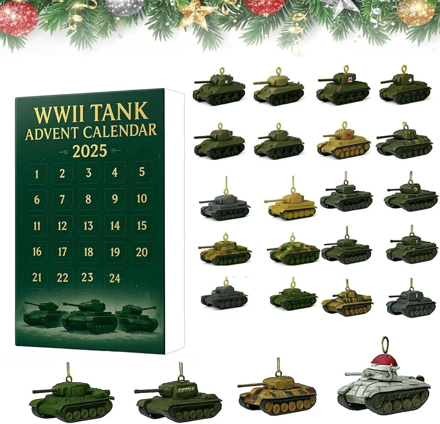 Wholesale Christmas World War II Tanks Advent Calendar, 24 Days ...