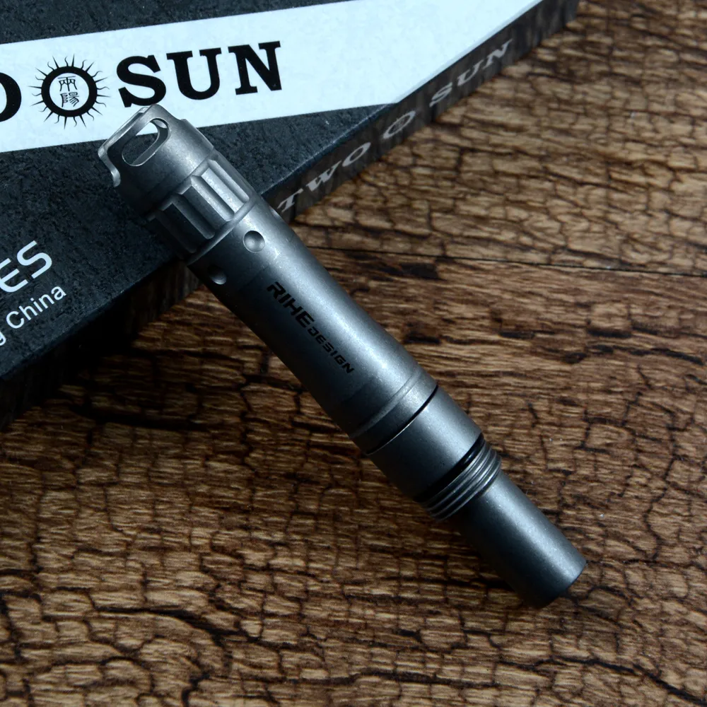 TWOSUN PEN58 Tactical Pen Outdoor with Whistle TC4 Titanium Self ...