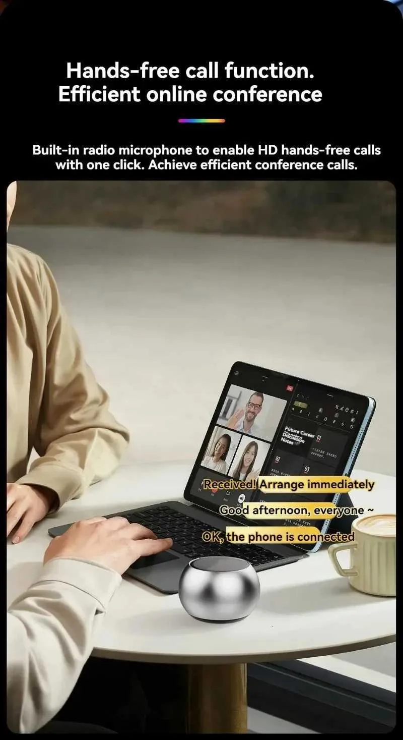 Portable Steel Gun Metal Wireless Bluetooth Speaker Heavy Subwoofer ...