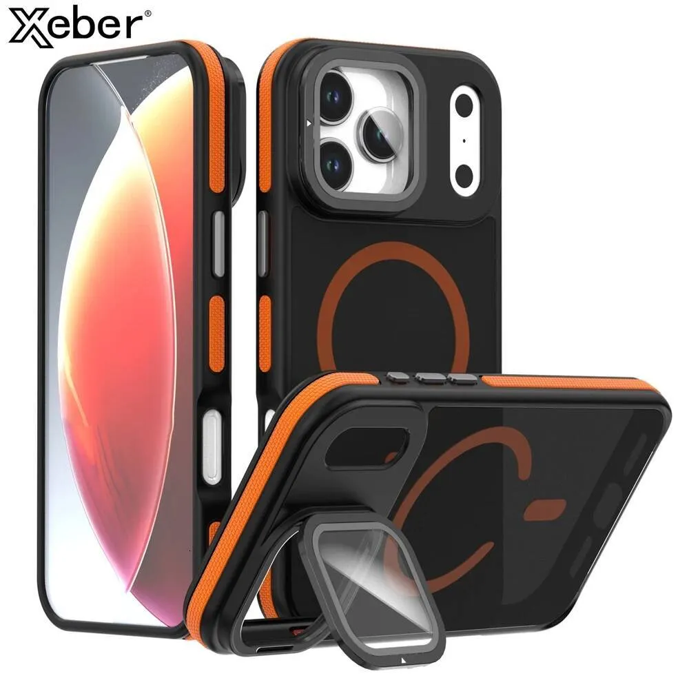 Magnetic Lens Protective TPU Case with Camera Stand and Inside Pocket ...