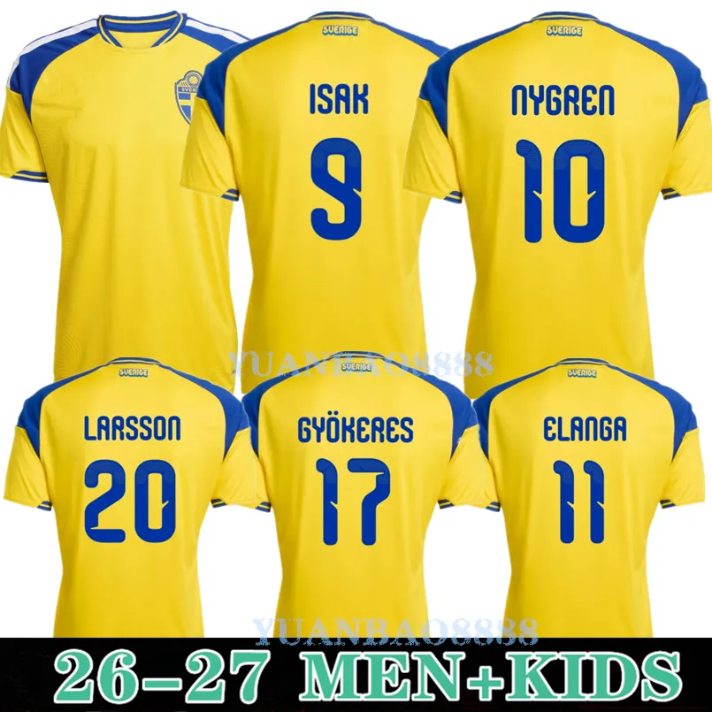 2026 Sweden Soccer Jerseys 26 27 Isak Gyokeres Elanga... From ...