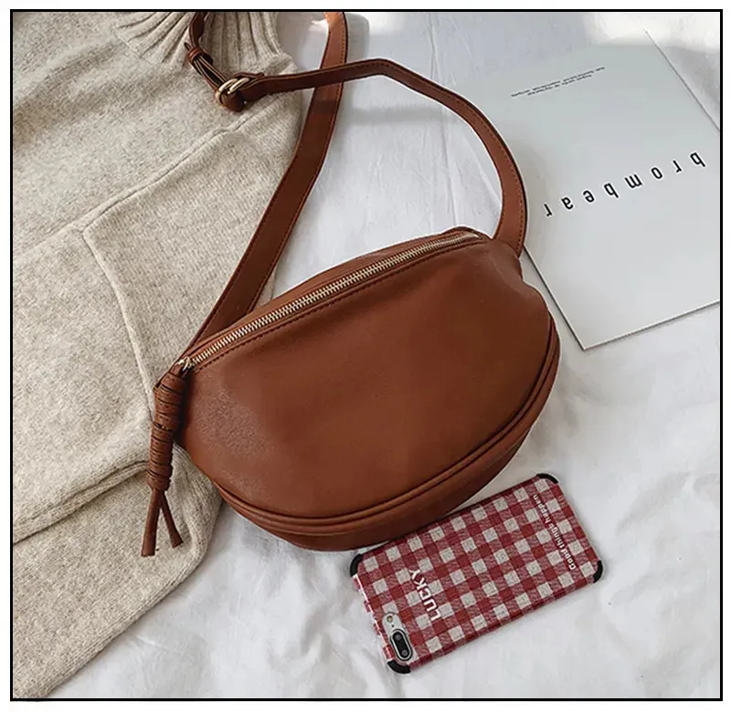 Simple Crossbody Chest Waist Bag for Boys Crocodile PU Leather Sport ...