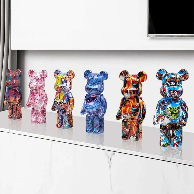 New Graffiti Bear 27 cm Copper Figurine Home Decoration Animal Statue ...