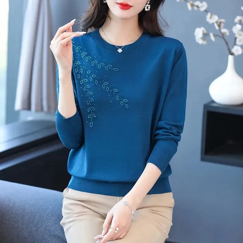 Knitted Sweater Women Pullover 2025 Loose Fit Acetate Batwing Sleeve ...