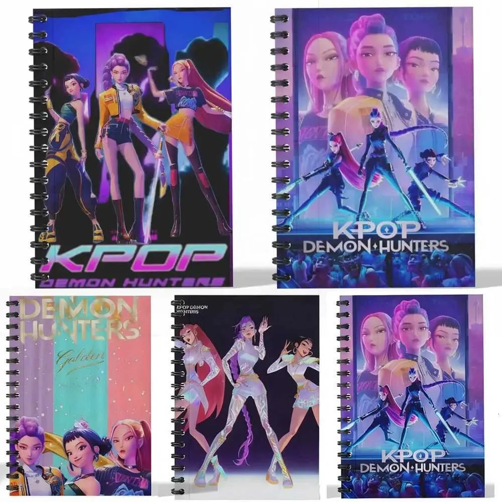 Anime Movie K Pop Demon Hunters A6 Notebooks Coil Writing Pads For ...