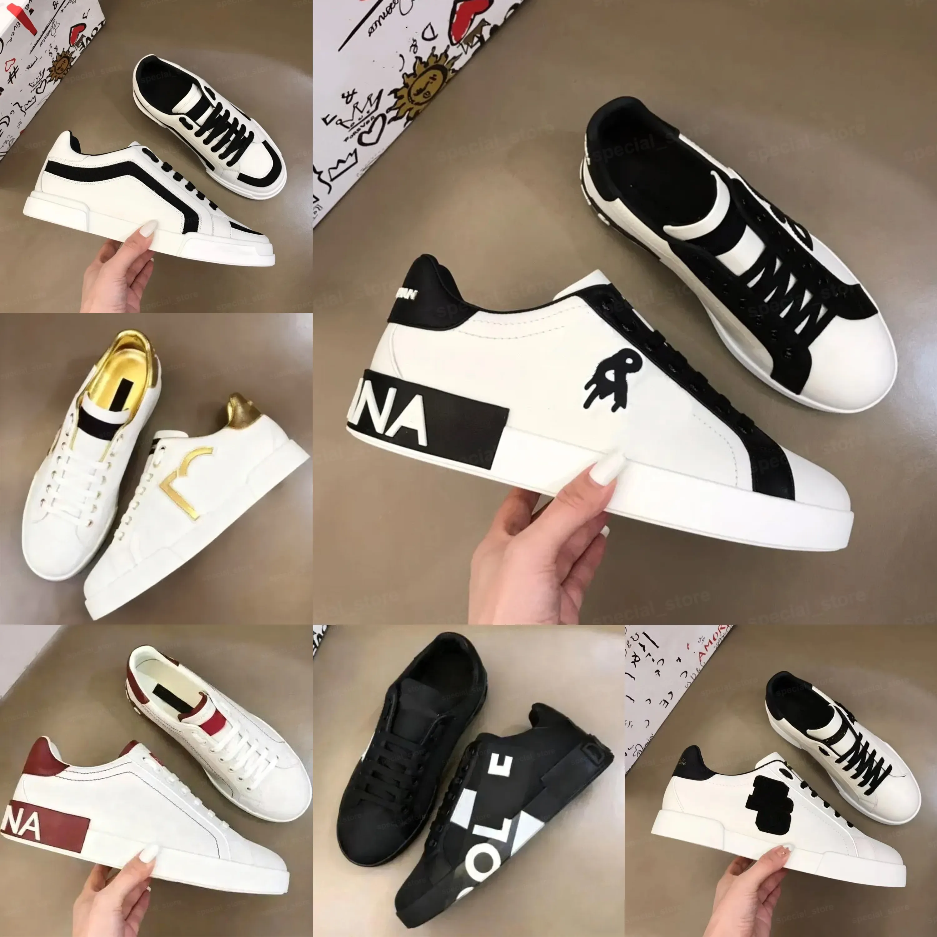 Bulk Designer Shoes Women Leather Sneakers Vintage Thick Sole Trainers ...