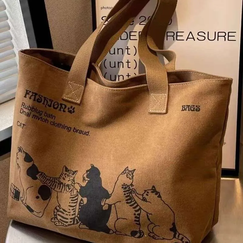 Cross Border Canvas Tote Bag For Women Large Capacity Single Shoulder ...
