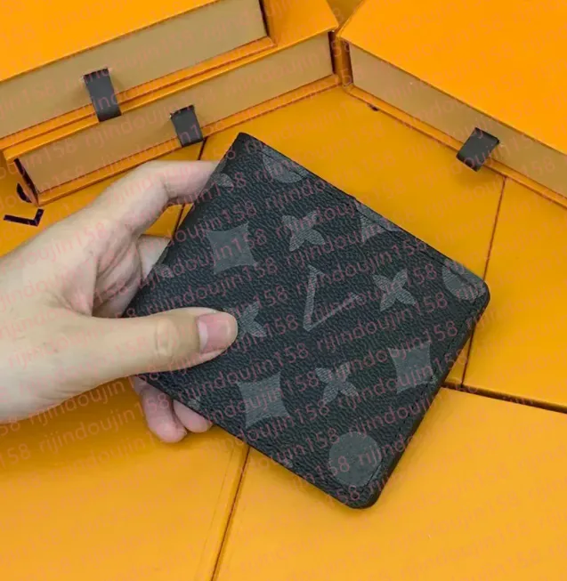 Genuine Leather Designers Men Plaid Wallets Designer Purses Luxury ...