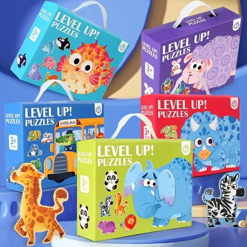 Kids' Large Piece Jigsaw Puzzle Set 6 In 1 Educational Puzzles For Ages ...