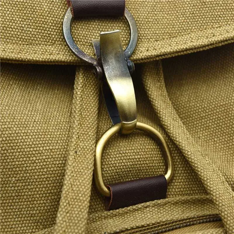 Canvas Mini Backpack PU Fabric Zipper Closure Gender Neutral Schoolbag ...