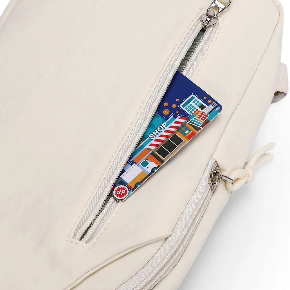 Men's casual polyester messenger bag with zipper closure and interior ...