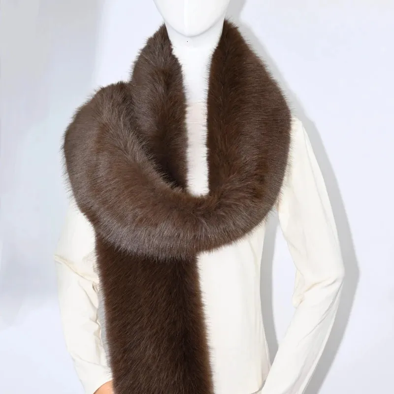 Winter Mink Fur Scarf Women Warm Fluffy Faux Fur Wrap Korea Fashion ...