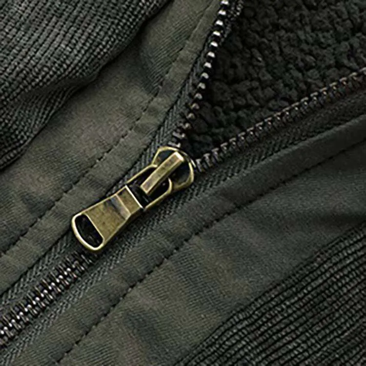 Men's Knee-Length Polyester Sherpa Lined Jacket for Outdoor Recreation ...