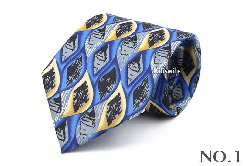 Men's 57in x 3.5in Bronze Floral Geometry Woven Necktie with Iron Clips ...