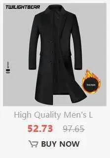 Winter Mens 100% Wool Oversized Double Collar Peacoat Business Wool ...