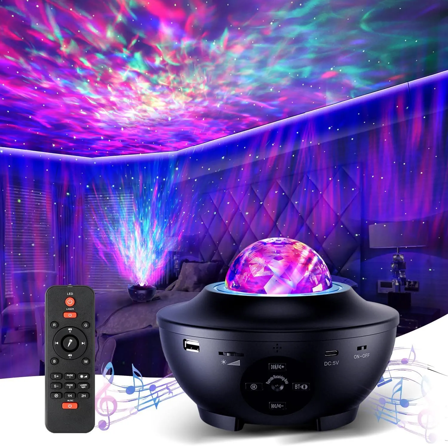 Musical Star Projector Galaxy Night Light With... From Ddmysmile, $54. ...