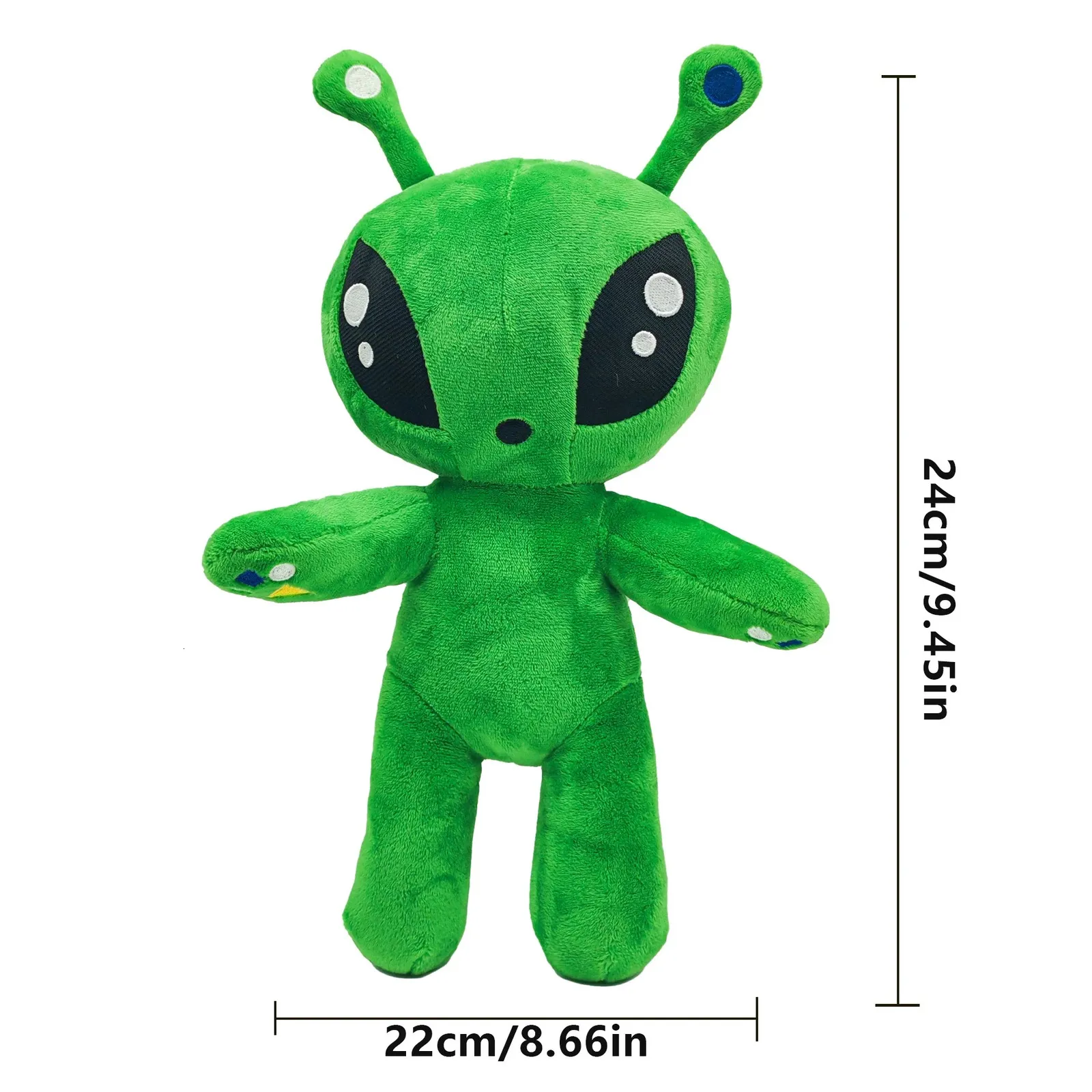 Green Alien Plush Toy with Big Eyes and Long Ears Soft Stuffed Animal ...