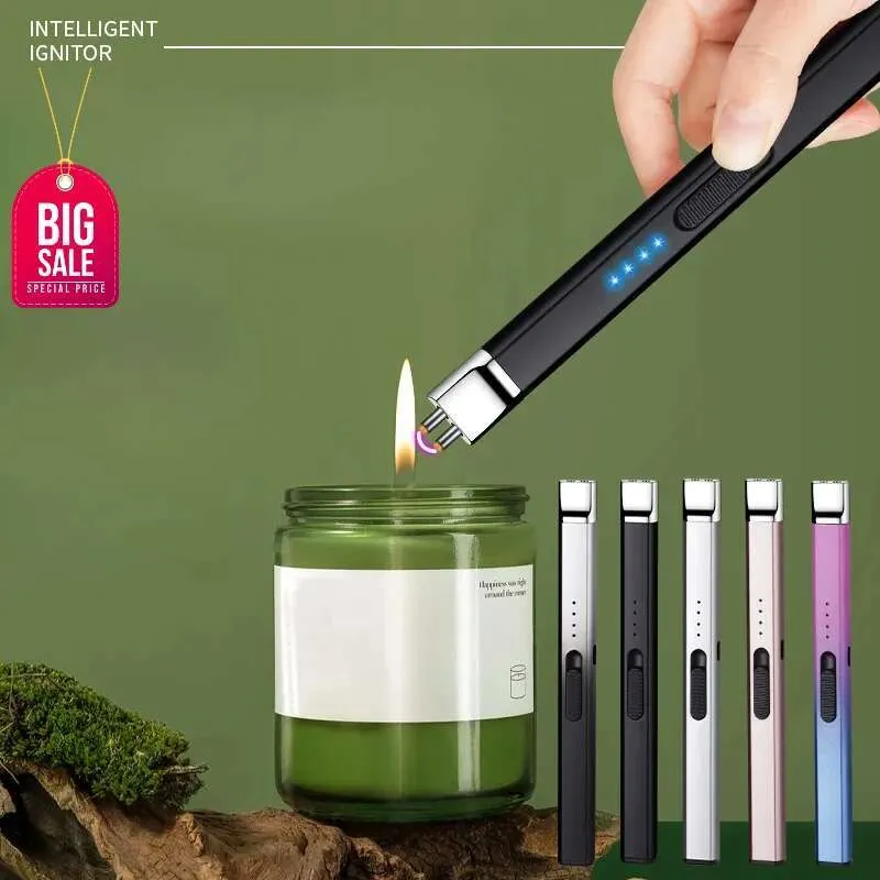 360° Electric Type C Rechargeable Electric Rechargeable Candle Lighter ...