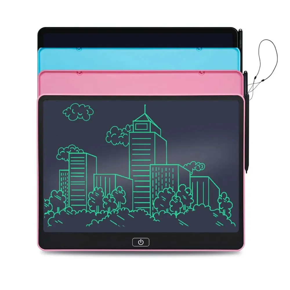 16 Kid-Friendly Single Color LCD Writing Tablet Plastic Drawing Board ...