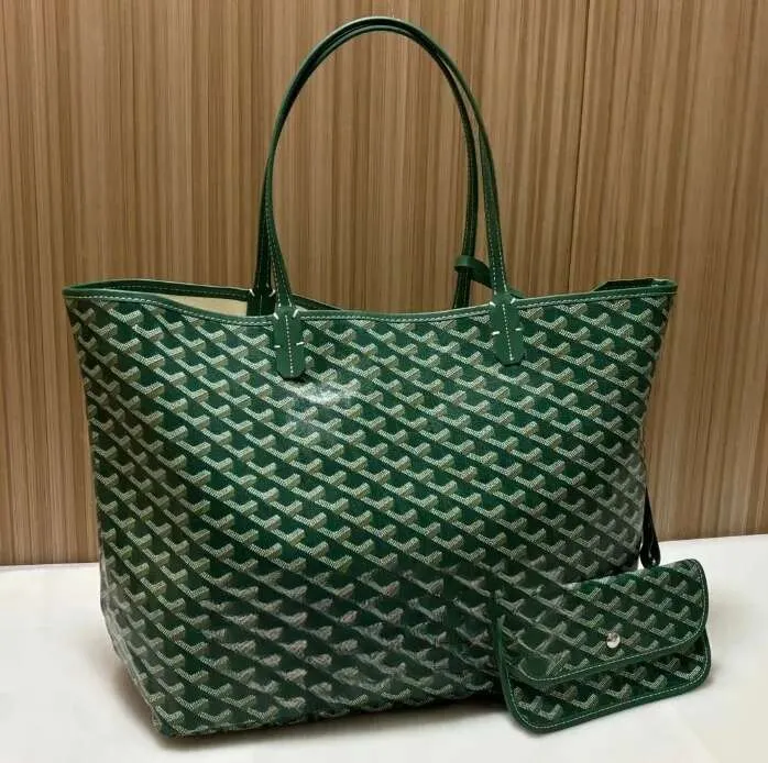 Designer Dual Use Calf Leather Green Goyard Tote ... From Luckysansan ...