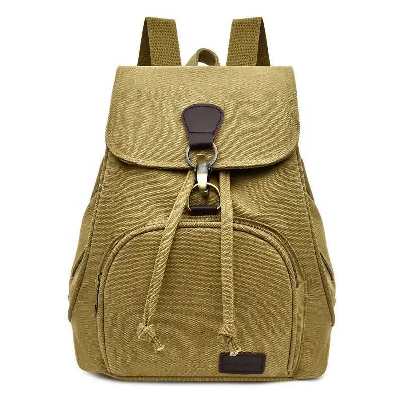Canvas Mini Backpack PU Fabric Zipper Closure Gender Neutral Schoolbag ...