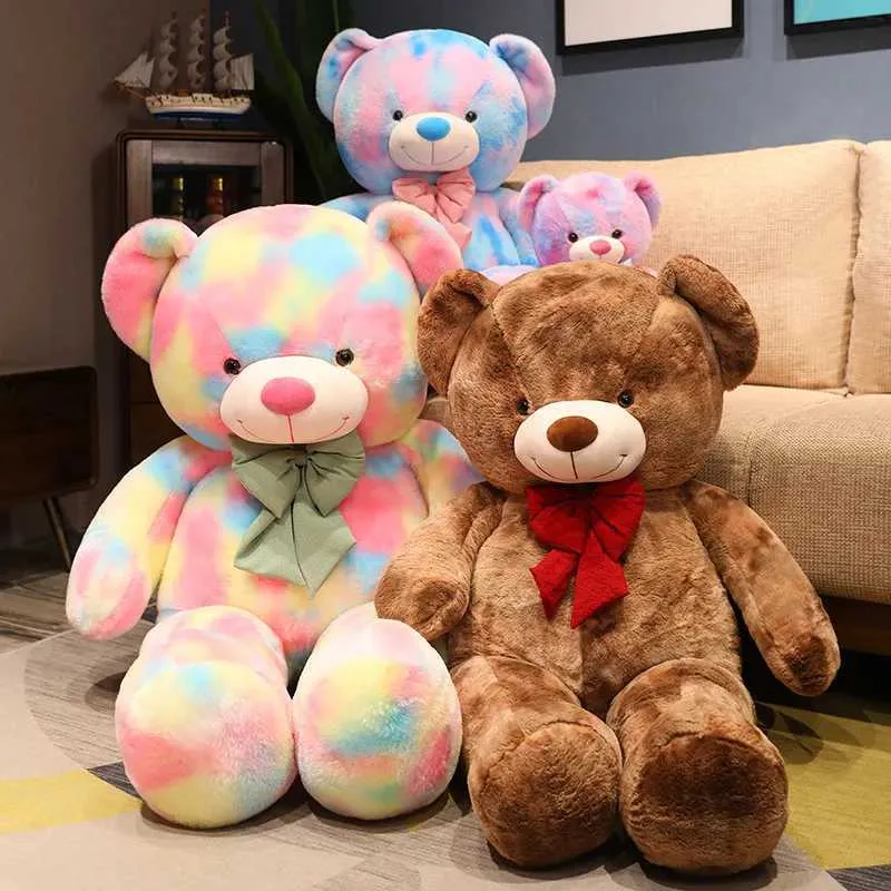 60/80cm Large Teddy Bear Plush Doll Toy with Bow Tie Stuffed Animal ...