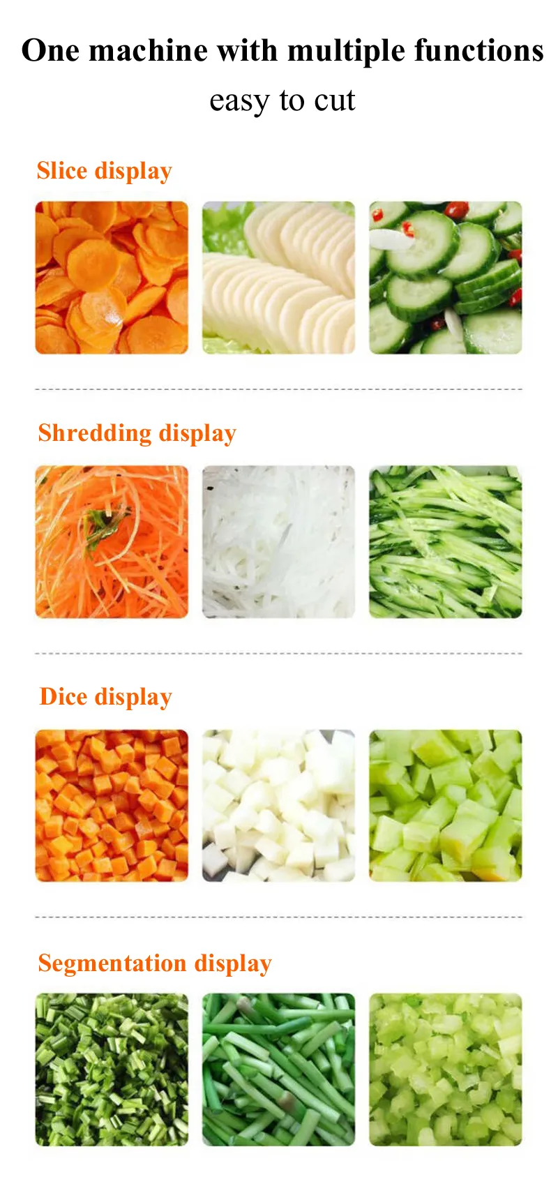 Industrial Vegetable Slicing and Dicing Machine Stainless Steel 45.7 × ...