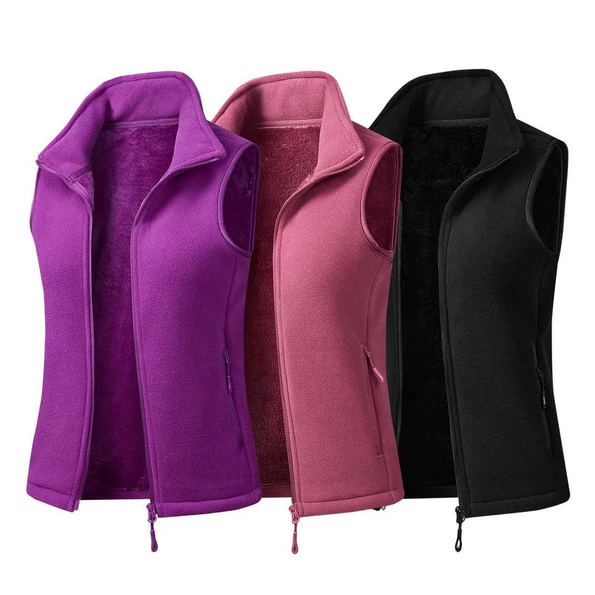 Women's Cashmere Blend Fleece-Lined Sleeveless Vest with Nylon Lining ...