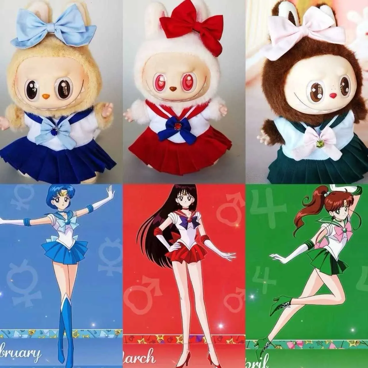Labubu Vinyl Doll Clothes 17cm Cute Sailor Uniform... From Fakhiri, $5. ...