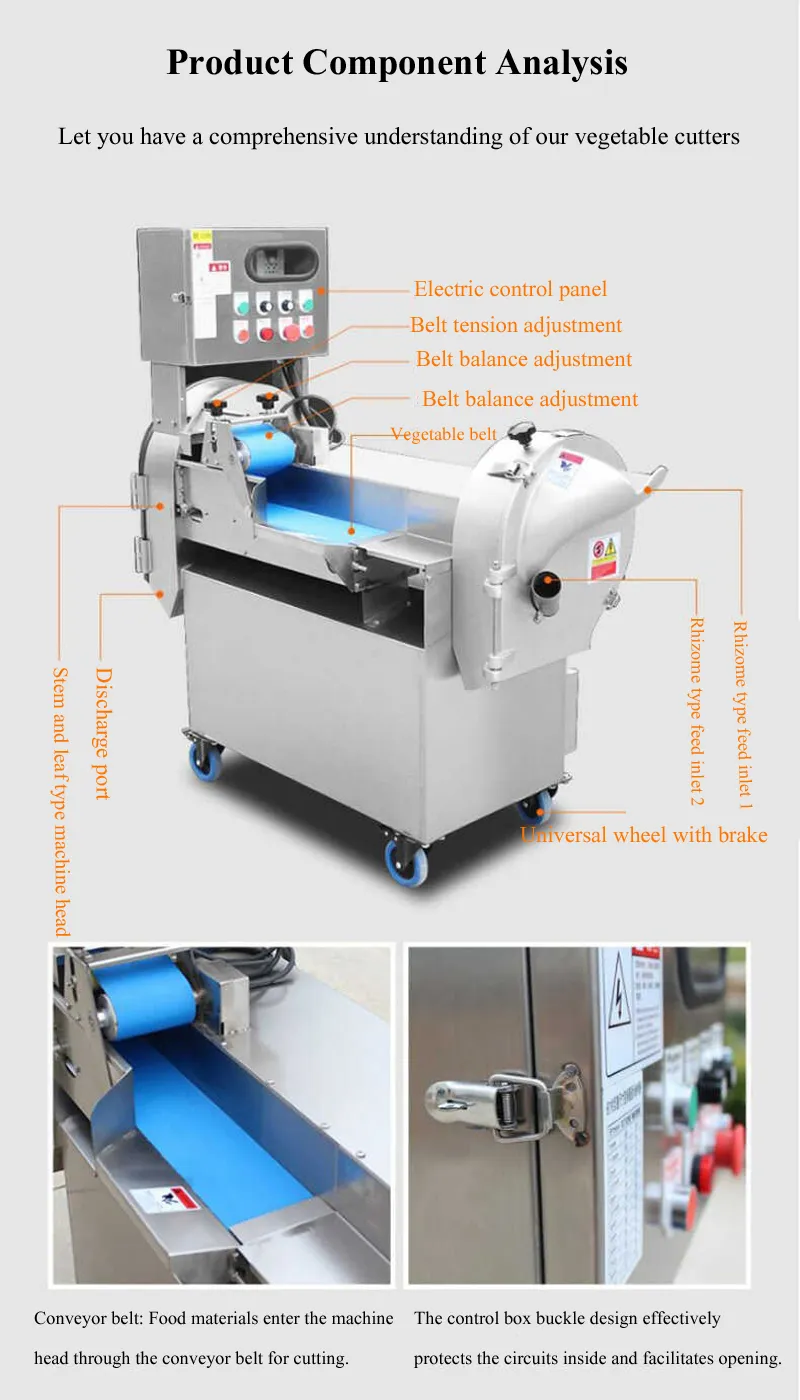 Industrial Vegetable Slicing and Dicing Machine Stainless Steel 45.7 × ...