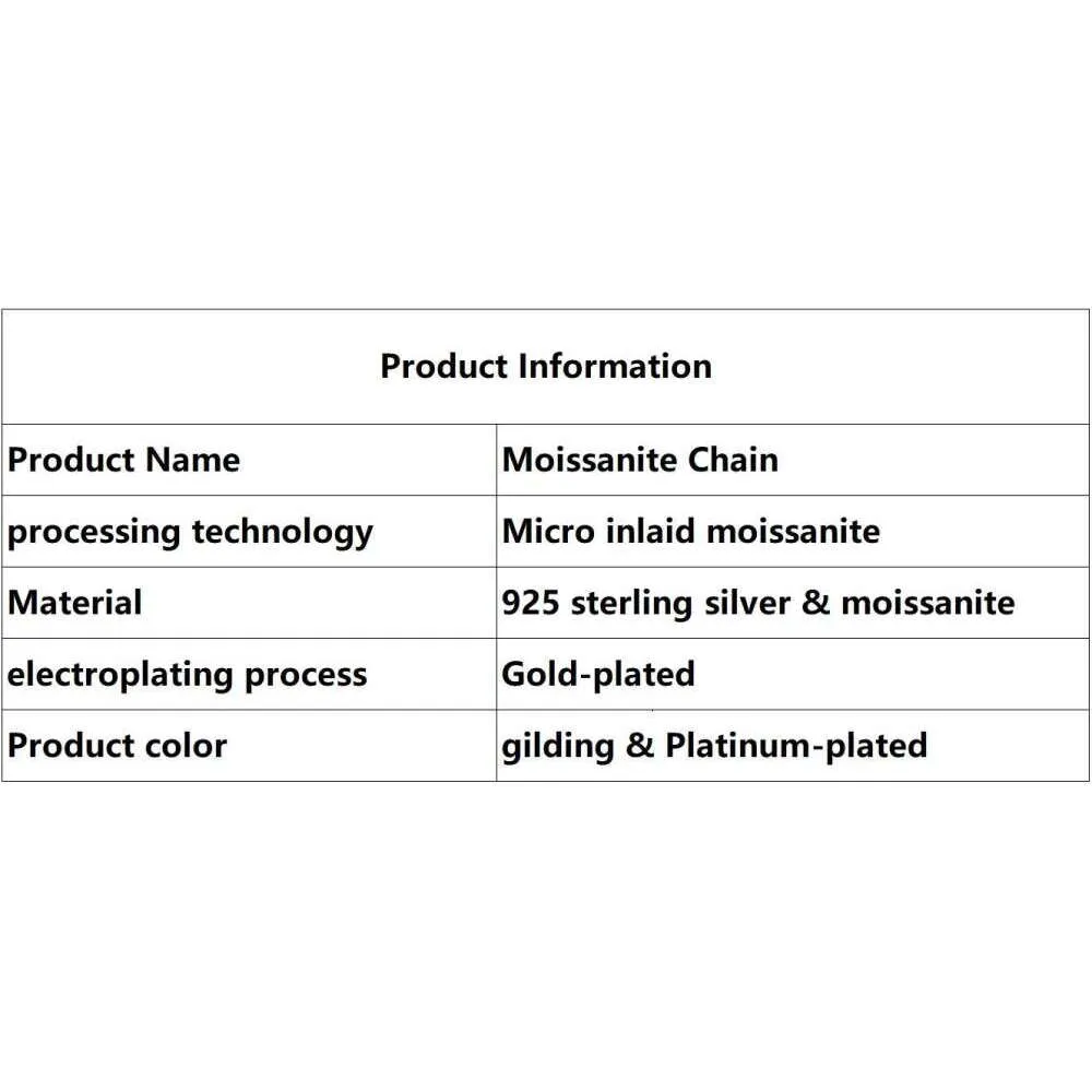 Hip-Hop Sterling Silver 6mm Single Row Moissanite Link Chain Bracelet ...