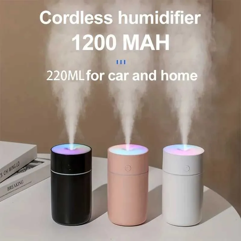 Portable USB Rechargeable Air Humidifiers 220ml Mini Mist Spray With ...