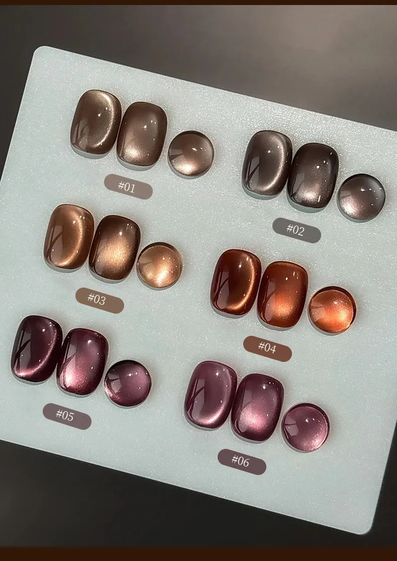 15ml Red Cat Eye Gel Polish Soak Off UV LED Nail Gel Polish Manicure ...