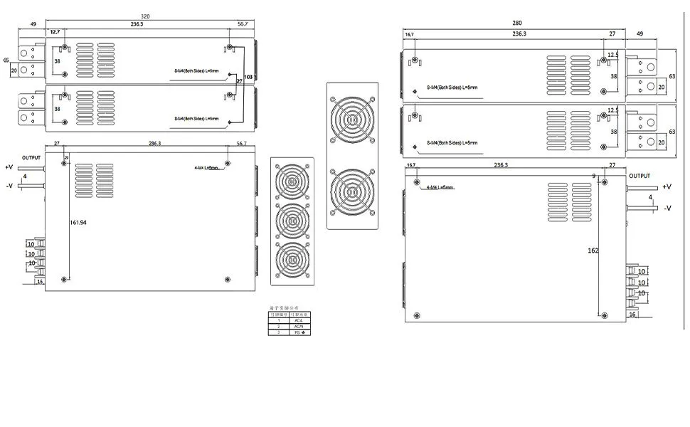 12V 500A 6000W CE certified adjustable AC-DC power supply with 0-5V/0 ...