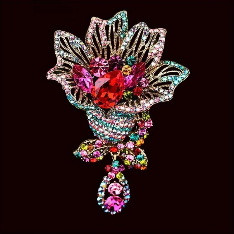 Elegant Flower Crystal Brooch Pin Shining Solid... From Jia05, $8.29 ...
