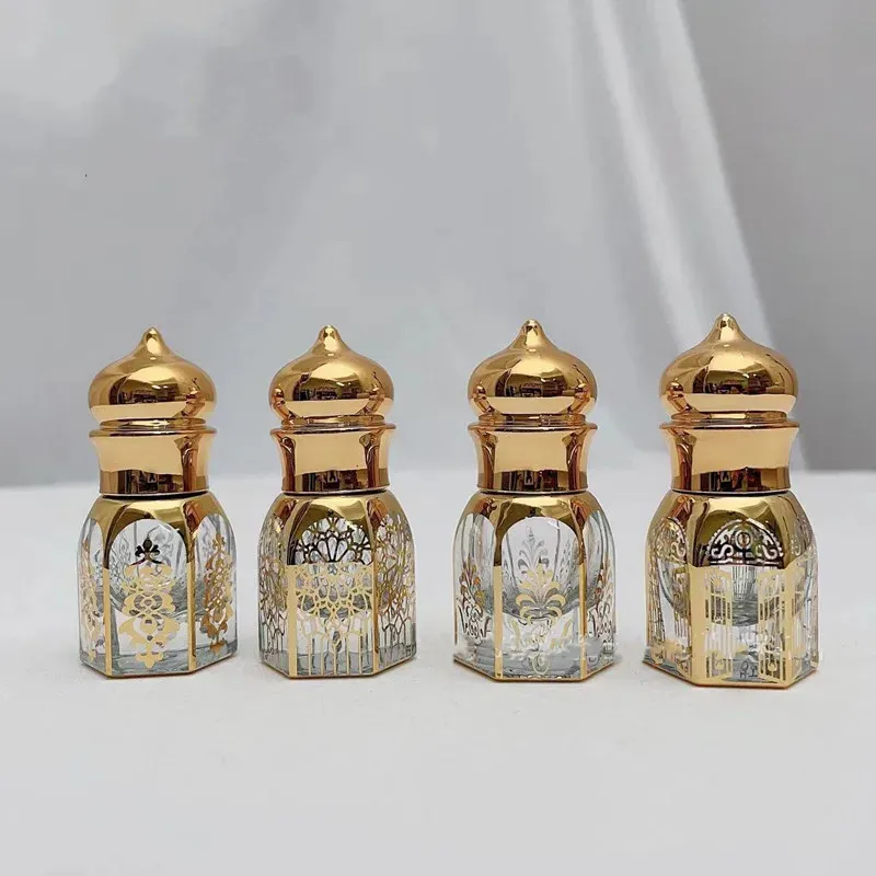 10/30/Gold Glass Perfume Roll-on Bottles 3ml 6ml Essential Oil Attar ...