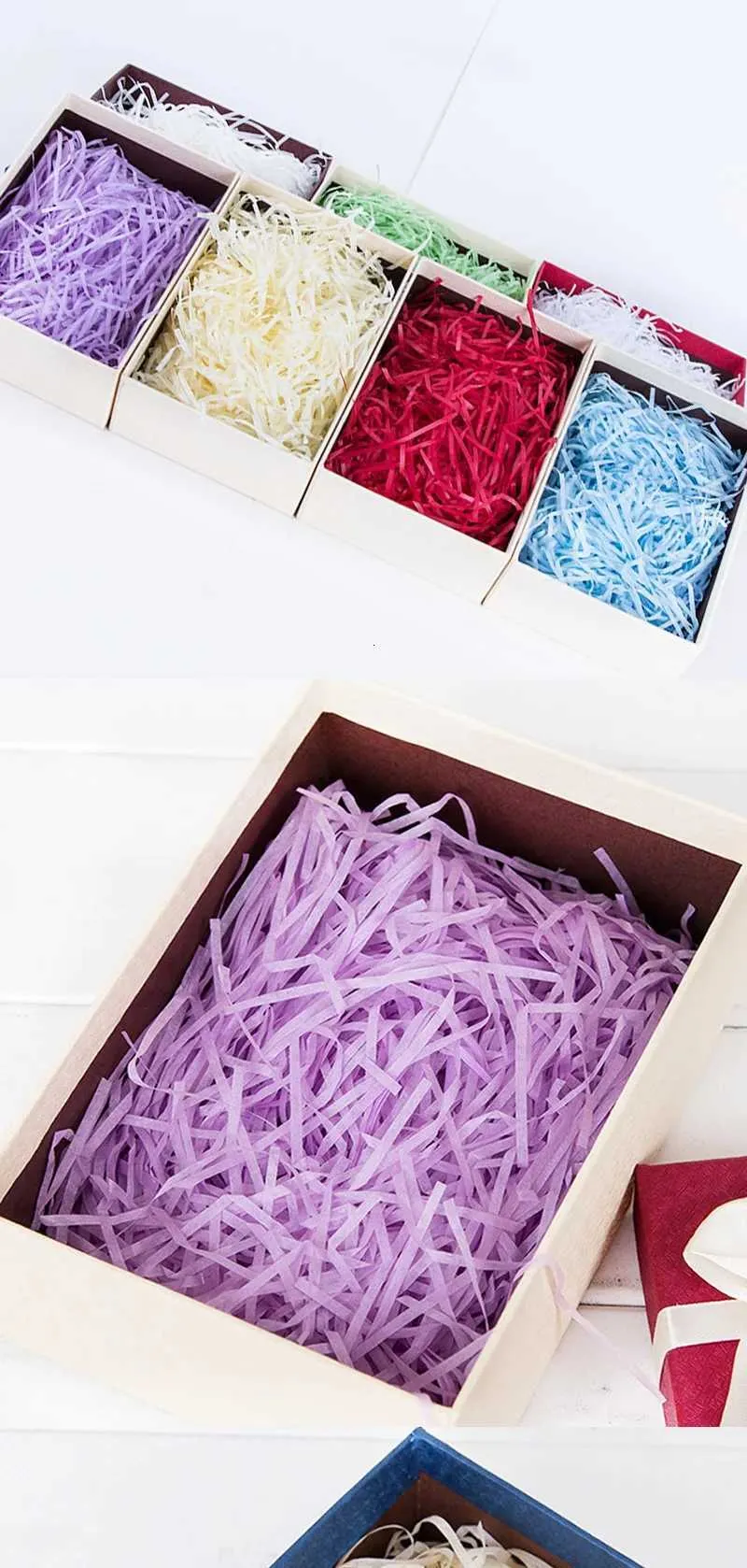 500g/1kg foam paper colored raffia confetti packaging filler for ...