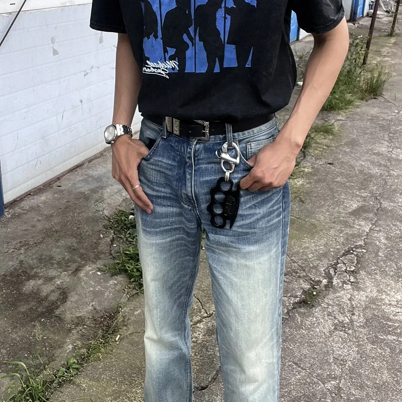 Brass Knuckles Fitness Supplies Metal Waist Pendant Keychain for Sports ...