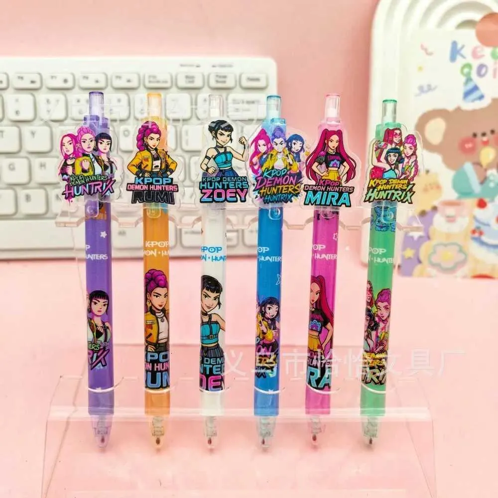 Huntrix KPop Demon Hunters Gel Pens 6/12 Pack Black Ink 0.5mm Fine Tip ...