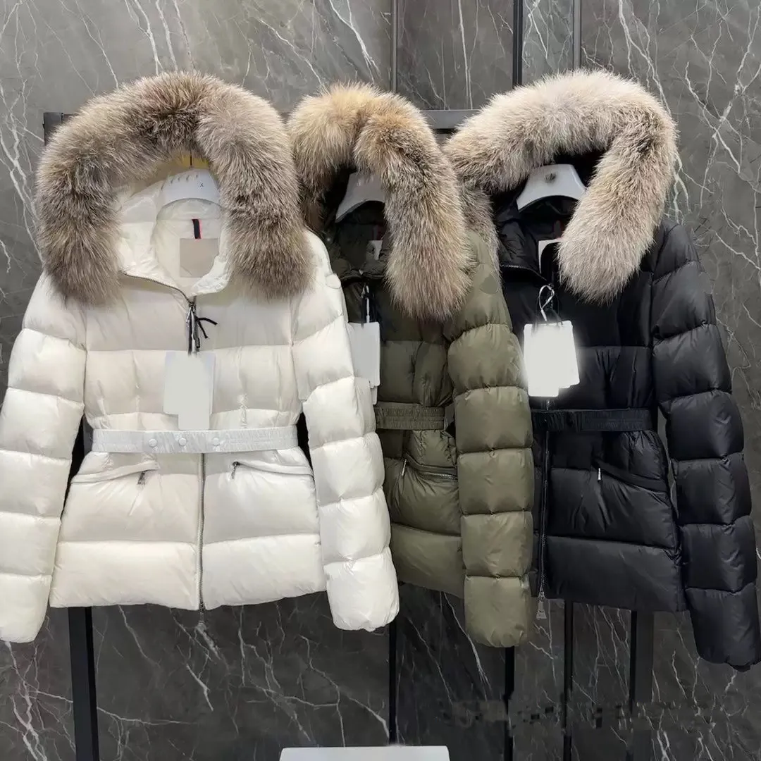 Designer Womens Down Jackets Genuine Fur Hooded... From ...