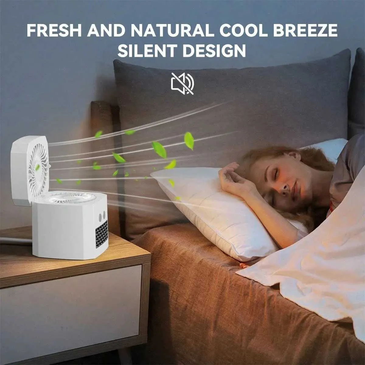 Portable 2-In-1 Heating And Cooling Fan Mini Multi-Function Desktop ...