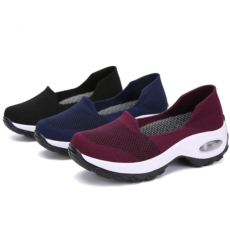 Women Casual Anti Slip Outdoor Walking Shoes with Thick Sole and ...
