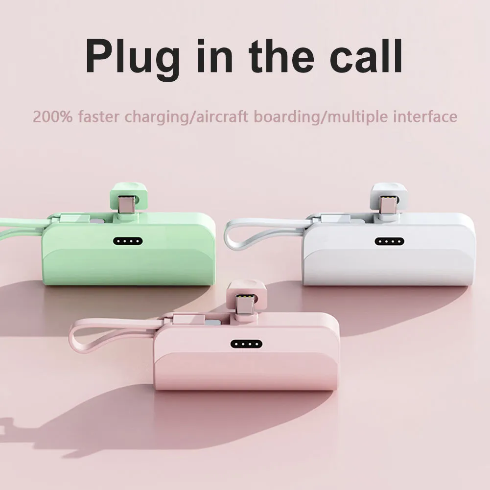 Portable Capsule Power Bank 3000mAh 5000mAh 10000mAh Ultra Slim Mini ...