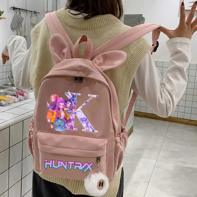 Huntrix Kpop Demon Hunters Backpack Graphic Schoolbag For Teens, Women ...