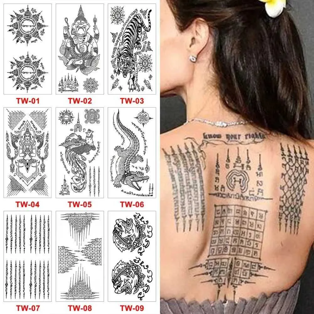 Creative Buddha Tiger Beast Thailand Tattoo Stickers... From Taiho ...