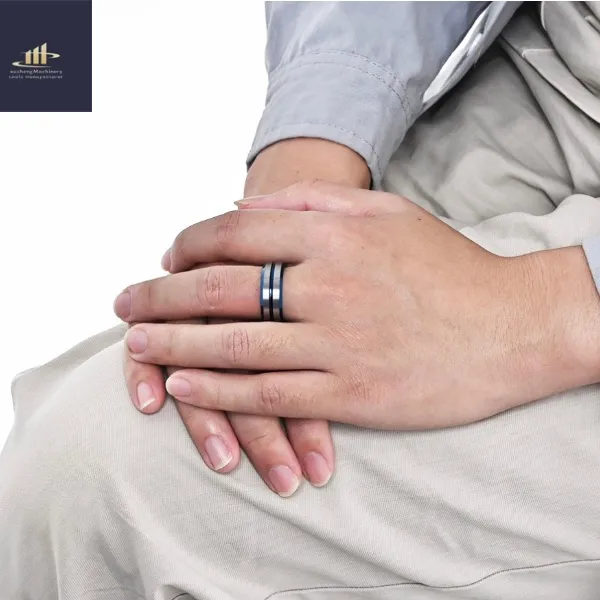 Eternal Tungsten Steel Wedding Rings Set for Men with Black Stone ...